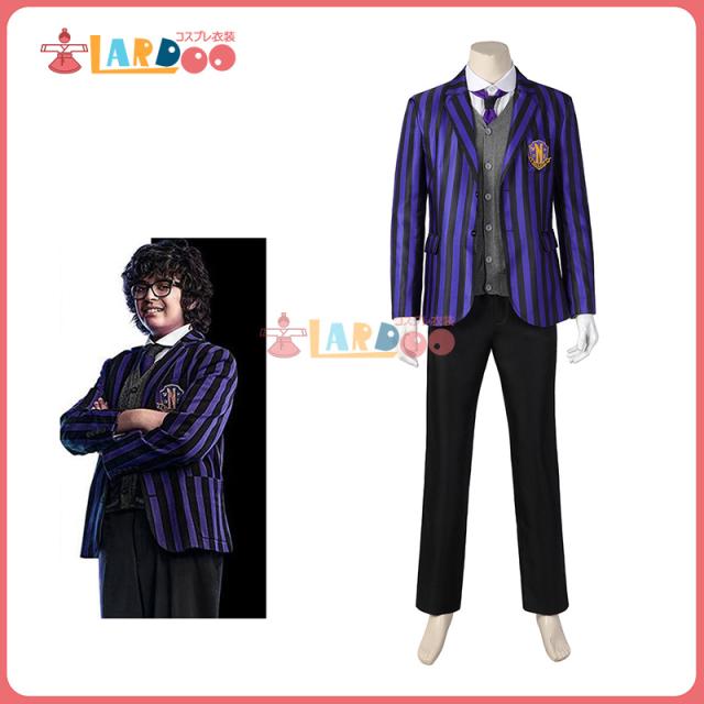 ウェンズデー ユージン・オティンガー Eugene Otinger ネバーモア・アカデミー ユニフォーム コスプレ コスチューム[5059]