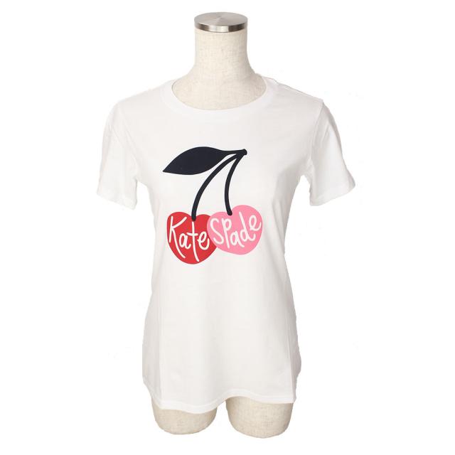 ケイトスペード Tシャツ・カットソー 半袖     クルーネック      KATE SPADE k6657 100 ホワイト系マルチ           トップス レディース