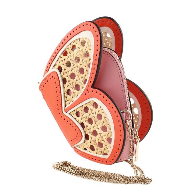 ケイトスペード ケース・小銭入れ  ミニ財布 KATE SPADE k6705 600 オレンジ系マルチ  チェーン 異素材ミックス 財布・小物 レディース