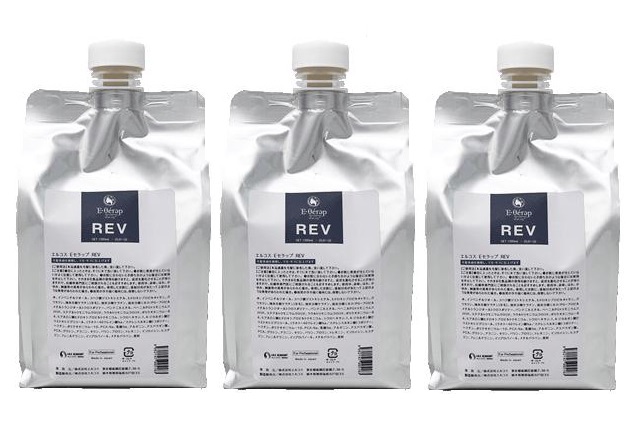 エルコス（ELLCOS） Eセラップ REV（旧 パワーリバイジング＋）1000mL（1L）詰替用（レフィル）3個セット トリートメント