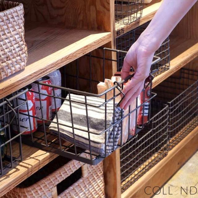 ワイヤーバスケット （15L） COLLEND コレンド 幅286×奥行391×高さ197mm 耐荷重1台あたり10kg 1台単位 完成品 積み重ね可能 ハンドル付の通販はau PAY ...