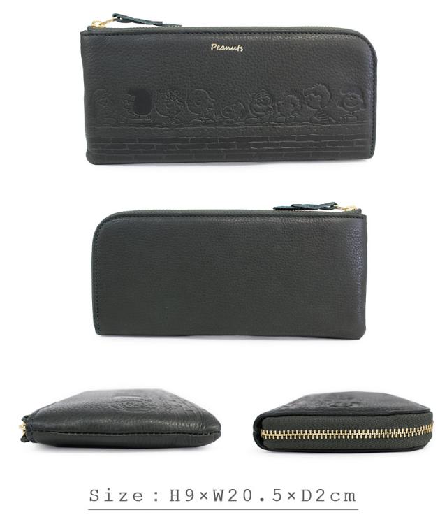 ピーナッツ PEANUTS スヌーピー SNOOPY L字ファスナー長財布 TALK