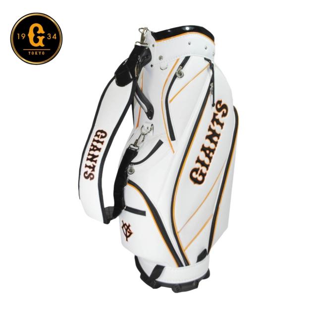 読売ジャイアンツ ゴルフ 9.5型キャディバッグ ホワイト [YGCB-4423] 巨人 レザックス LEZAX ラッピング不可