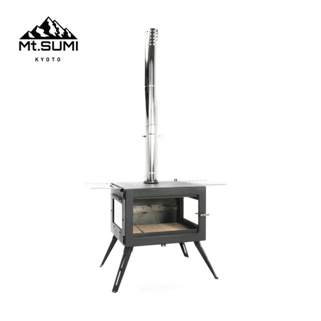 Mt.SUMI マウントスミ アウトドア薪ストーブ AURA (オーラ)ver.2 / Woodstove AURA ver.2  [SG2309AR2] ＜2024年マイナーチェンジあり・継続モデル＞ 煙突付き 3面ガラス キャンプ アウトドア 冬　 ラッピング不可