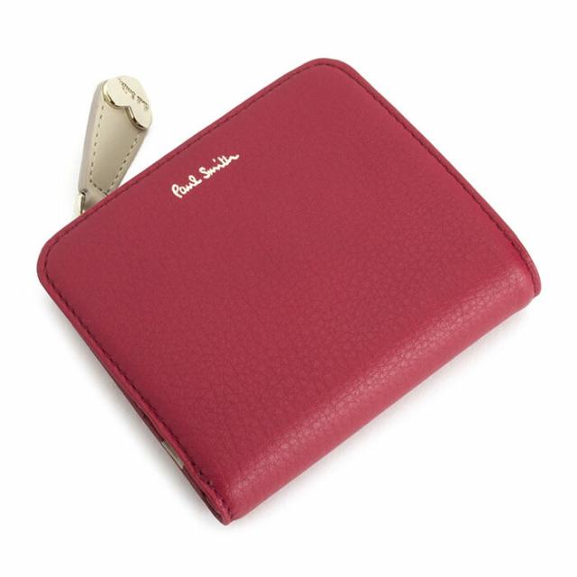 ポールスミス 財布 二つ折り財布 ワイン Paul Smith pwu913-80 レディース 婦人 ギフト 定番 彼氏 彼女 プレゼント