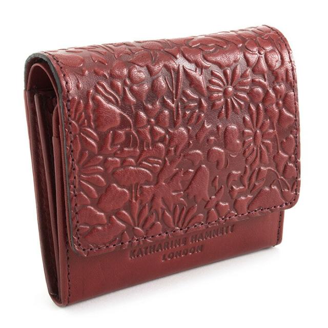 展示品箱なし キャサリンハムネット 財布 二つ折り財布 ワイン KATHARINE HAMNETT LONDON khp402-80 b レディース 婦人