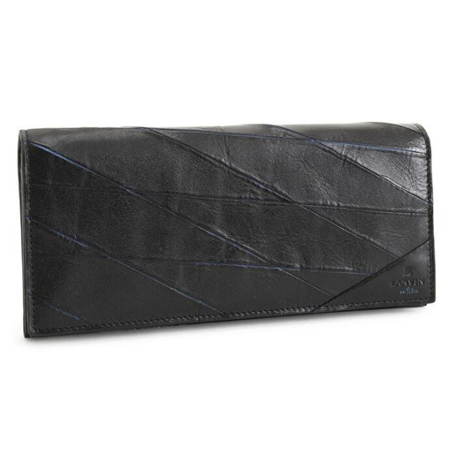 ランバンオンブルー 財布 長財布 黒(ブラック)/青(ブルー) LANVIN en Bleu 558603 メンズ 紳士 ギフト 定番 彼氏 彼女 プレゼント