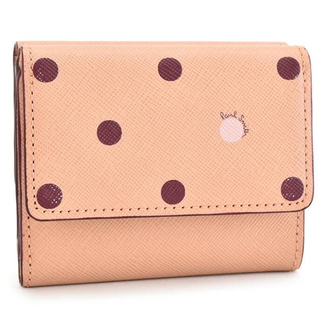 ポールスミス 財布 三つ折り財布 ピンク Paul Smith pwd423-24 レディース 婦人 ギフト 定番 彼氏 彼女 プレゼント