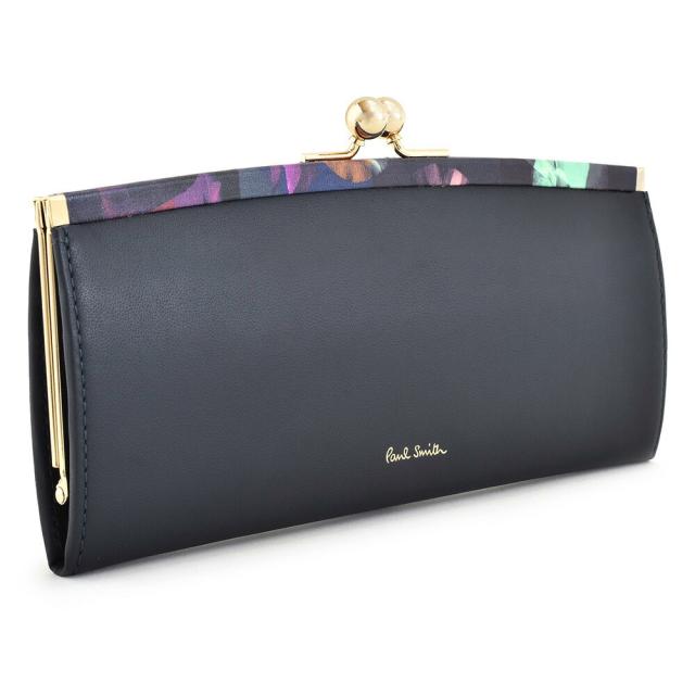 展示品箱なし ポールスミス 財布 長財布 がま口財布 Paul Smith 紺(ネイビー) pwd775-30 レディース 婦人