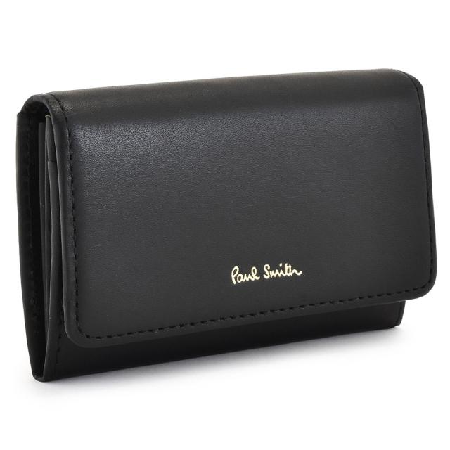 ポールスミス 名刺入れ カードケース 黒(ブラック) Paul Smith pwd203-10 レディース 婦人 ギフト 定番 彼氏 彼女 プレゼント