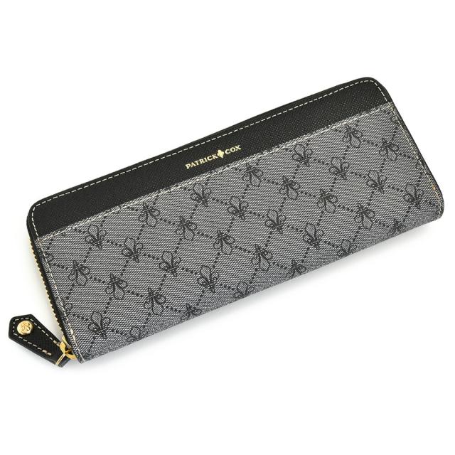 パトリックコックス 財布 長財布 ラウンドファスナー ジャバラ 黒(ブラック) PATRICK COX pxlw7lt4-10 レディース 婦人 ギフト 定番 彼氏 彼女 プレゼント
