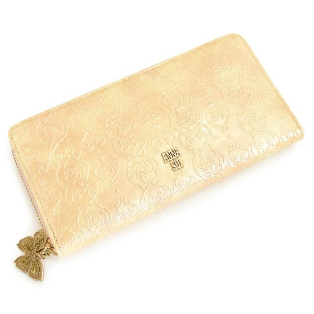 アナスイ 財布 長財布 ラウンドファスナー ベージュ ANNA SUI 311636-40 レディース 婦人 ギフト 定番 彼氏 彼女 プレゼント