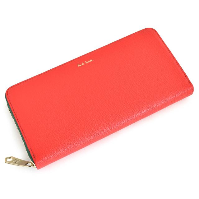 展示品箱なし ポールスミス 財布 長財布 ラウンドファスナー コラル/緑(グリーン) Paul Smith pwd675-20 レディース 婦人