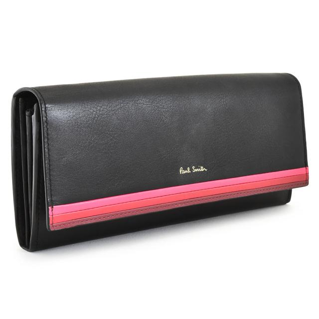ポールスミス 財布 長財布 黒(ブラック) Paul Smith pwd905-10 レディース 婦人 ギフト 定番 彼氏 彼女 プレゼント