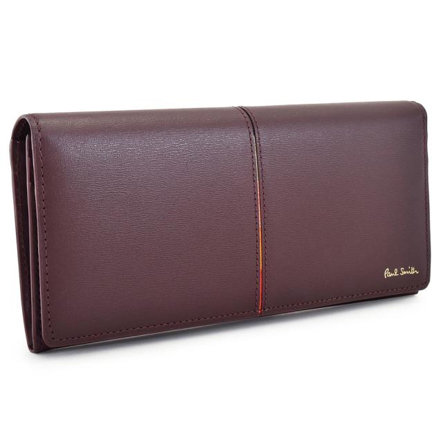 ポールスミス 財布 長財布 ワイン Paul Smith pwd985-80 レディース 婦人 ギフト 定番 彼氏 彼女 プレゼント