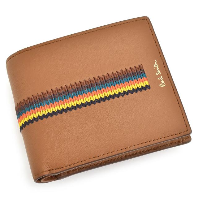 ポールスミス 財布 二つ折り財布 キャメル Paul Smith psq032-75 メンズ 紳士 ギフト 定番 彼氏 彼女 プレゼント