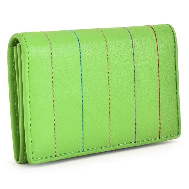 展示品箱なし ポールスミス 名刺入れ カードケース 緑(グリーン) Paul Smith psu032-50 メンズ 紳士 ギフト 定番 彼氏 彼女 プレゼント