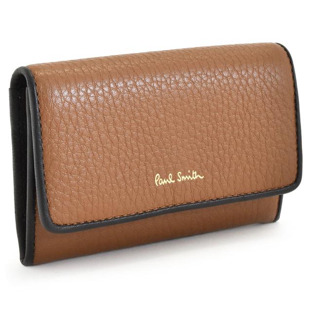 ポールスミス 名刺入れ カードケース 茶(ブラウン) Paul Smith pwd473-70 レディース 婦人 ギフト 定番 彼氏 彼女 プレゼント