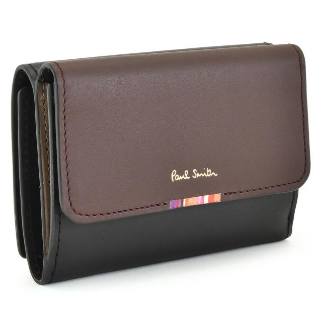 ポールスミス 財布 三つ折り財布 黒(ブラック) Paul Smith pwd943-10 レディース 婦人 ギフト 定番 彼氏 彼女 プレゼント