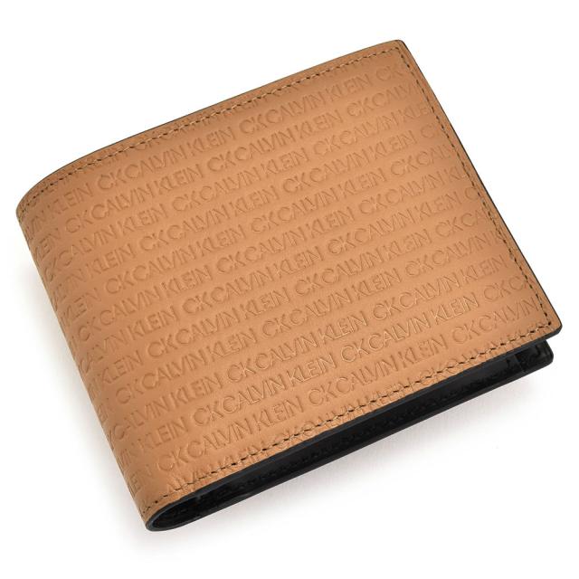 カルバンクライン 財布 二つ折り財布 キャメル CK   802612 メンズ 紳士 ギフト 定番 彼氏 彼女 プレゼント