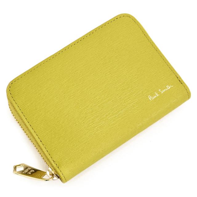 展示品箱なし ポールスミス 財布 小銭入れ ケース パスケース ラウンドファスナー 黄色(イエロー) Paul Smith psq010-40 メンズ 紳士
