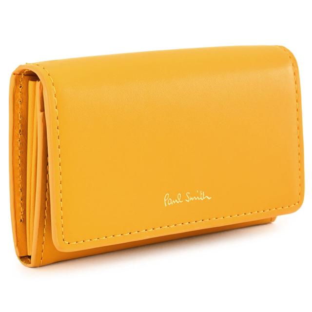 ポールスミス 名刺入れ カードケース 黄色(イエロー) Paul Smith pwd743-40 レディース 婦人 ギフト 定番 彼氏 彼女 プレゼント