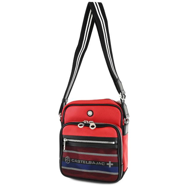 カステルバジャック バッグ ショルダーバッグ 縦型 赤(レッド) CASTELBAJAC 038102 メンズ 紳士 ギフト 定番 彼氏 彼女 プレゼント