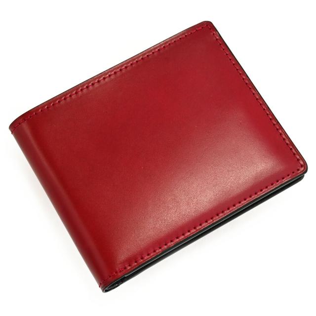 フジタカ 財布 二つ折り財布 カード&札 赤(レッド) FUJITAKA 647602 メンズ 紳士 ギフト 定番 彼氏 彼女 プレゼント