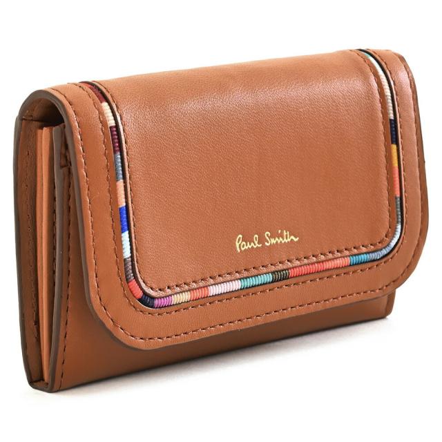 ポールスミス 名刺入れ カードケース タン(ブラウン系) Paul Smith bpw282-75 レディース 婦人 ギフト 定番 彼氏 彼女 プレゼント