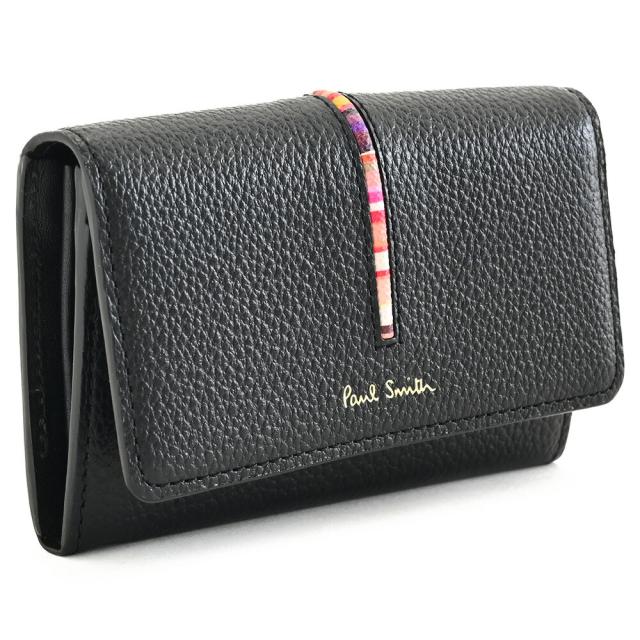 ポールスミス 名刺入れ カードケース 黒(ブラック) Paul Smith pwd651-10 レディース 婦人 ギフト 定番 彼氏 彼女 プレゼント