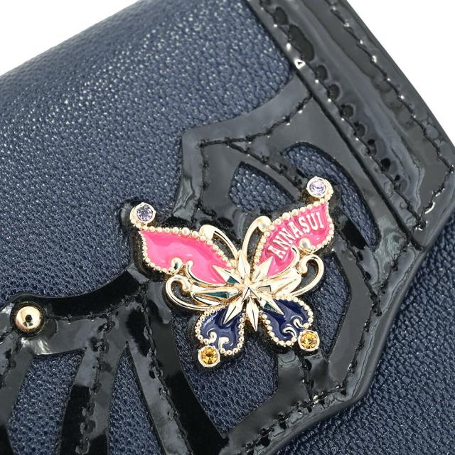 アナスイ 財布 二つ折り財布 がま口財布 紺(ネイビー) ANNASUI 316551
