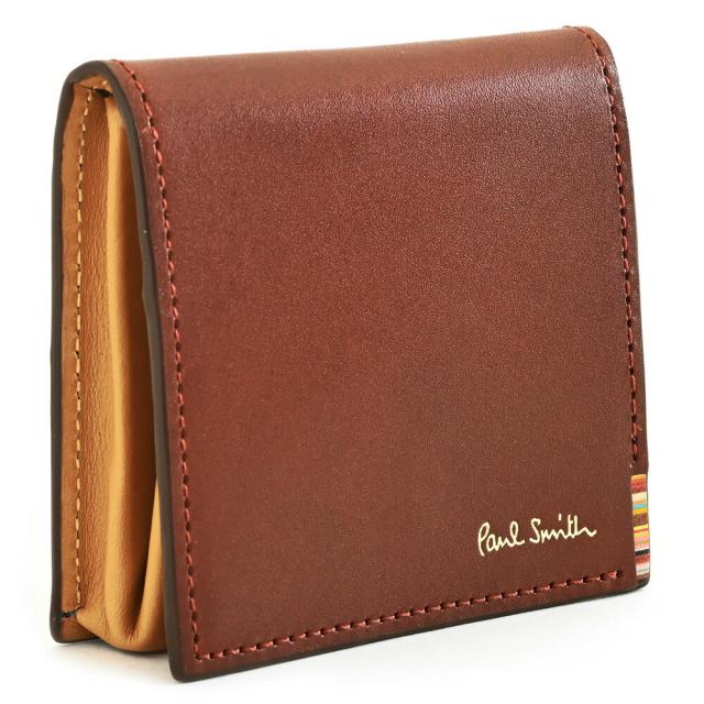 ポールスミス 財布 小銭入れ ケース BOX型 茶(ブラウン) Paul Smith psq090-70 メンズ 紳士 ギフト 定番 彼氏 彼女 プレゼント