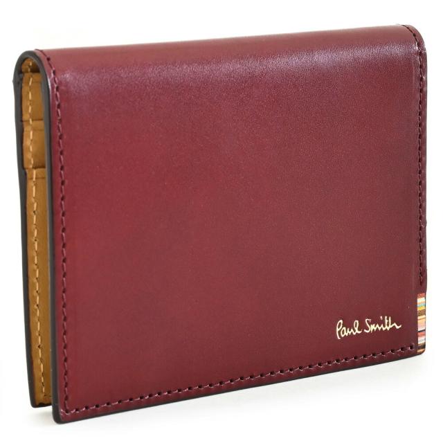 ポールスミス パスケース 定期入れ ワイン Paul Smith psq091-80 メンズ 紳士 ギフト 定番 彼氏 彼女 プレゼント