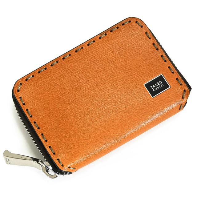 タケオキクチ 財布 小銭入れ ケース パスケース ラウンドファスナー キャメル TAKEO KIKUCHI 746611 メンズ 紳士 ギフト 定番 彼氏 彼女 プレゼント