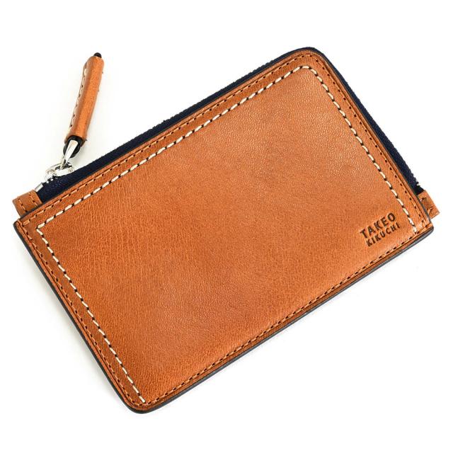 タケオキクチ 財布 小銭入れ ケース L字ファスナー フラグメントケース キャメル TAKEO KIKUCHI 785601 メンズ 紳士 ギフト 定番 彼氏 彼女 プレゼント
