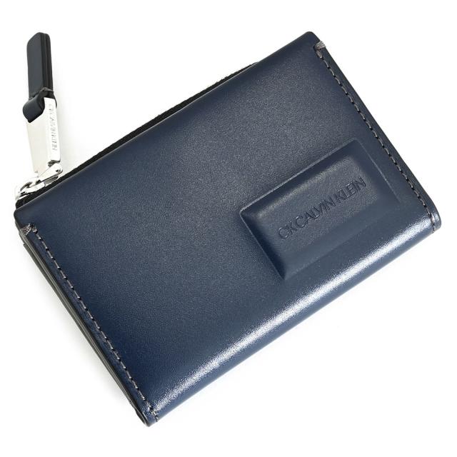 カルバンクライン 財布 小銭入れ ケース カードケース L字ファスナー 紺(ネイビー) CK   813621 メンズ 紳士 ギフト 定番 彼氏 彼女 プレゼント
