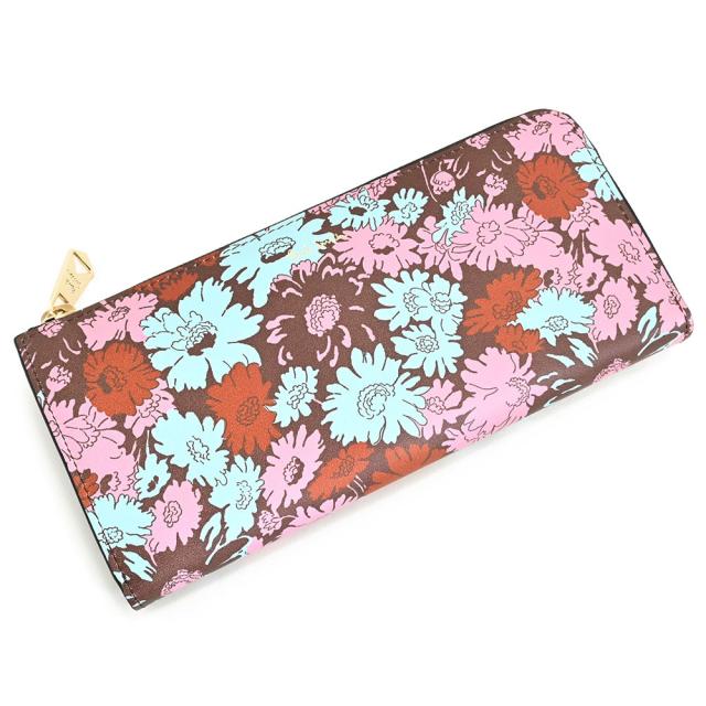 ポールスミス 財布 長財布 L字ファスナー 赤(レッド/ブラウンっぽいお色です) Paul Smith bpw404-20 レディース 婦人 ギフト 定番 彼氏 彼女 プレゼント