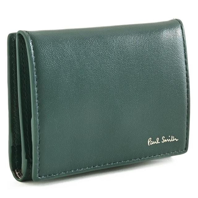 ポールスミス 財布 小銭入れ ケース BOX型 二つ折り ティールグリーン Paul Smith bps200-51 メンズ 紳士 ギフト 定番 彼氏 彼女 プレゼント