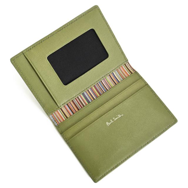 ポールスミス パスケース 定期入れ カードケース カーキ Paul Smith bps207-54 メンズ 紳士 ギフト 定番 彼氏 彼女 プレゼント