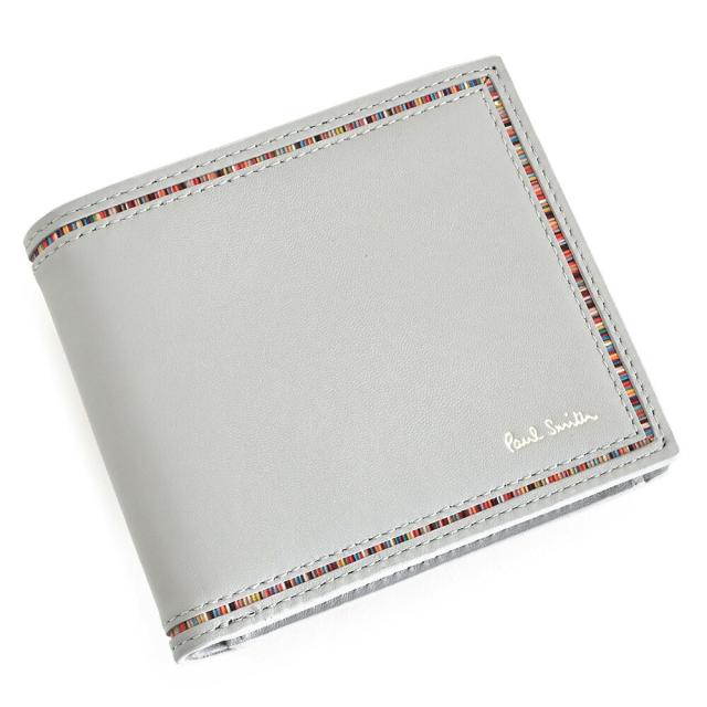 ポールスミス 財布 二つ折り財布 灰(グレー) Paul Smith bps272-13 メンズ 紳士 ギフト 定番 彼氏 彼女 プレゼント