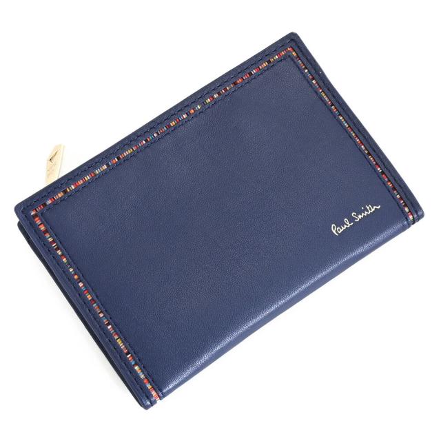 ポールスミス フラグメントケース ケース カードケース L字ファスナー 青(ブルー) Paul Smith bps274-30 メンズ 紳士 ギフト 定番 彼氏 彼女 プレゼント
