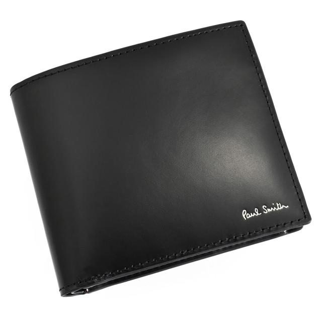 展示品箱なし ポールスミス 財布 二つ折り財布 黒(ブラック) Paul Smith bps564-10 メンズ 紳士