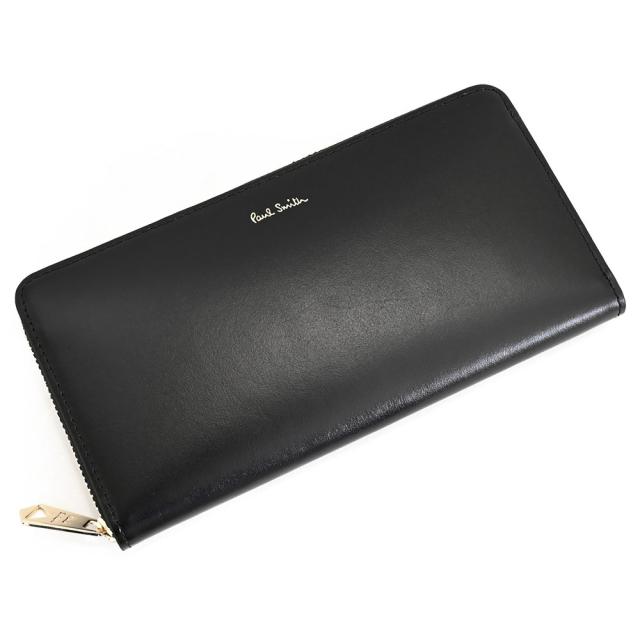 ポールスミス 財布 長財布 ラウンドファスナー 黒(ブラック) Paul Smith bps566-10 メンズ 紳士 ギフト 定番 彼氏 彼女 プレゼント