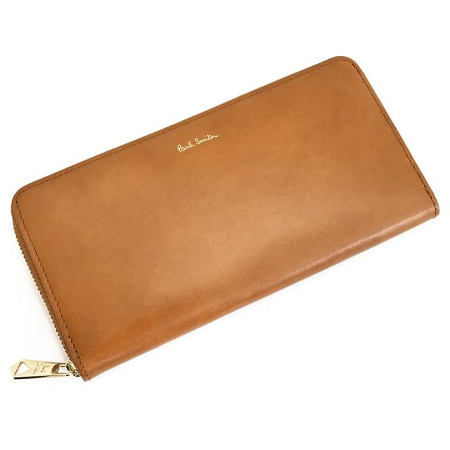 展示品箱なし ポールスミス 財布 長財布 ラウンドファスナー キャメル Paul Smith bps566-75 メンズ 紳士
