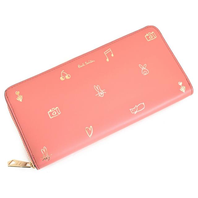 ポールスミス 財布 長財布 ラウンドファスナー ピンク Paul Smith bpw413-24 レディース 婦人 ギフト 定番 彼氏 彼女 プレゼント