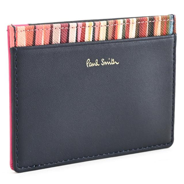 ポールスミス パスケース 定期入れ カードケース 紺(ネイビー) Paul Smith pwd540-30 レディース 婦人 ギフト 定番 彼氏 彼女 プレゼント