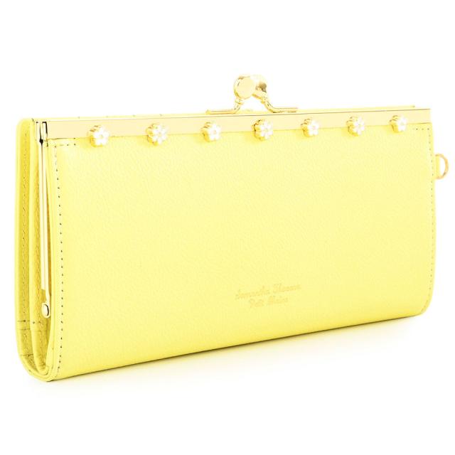 サマンサタバサ 財布 長財布 がま口財布 ペールイエロー SamanthaThavasaPetitChoice 00803-64 レディース 婦人 ギフト 定番 彼氏 彼女 プレゼント