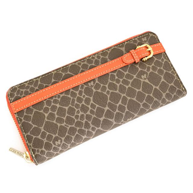 展示品箱なし ニナリッチ 財布 長財布 ラウンドファスナー オレンジ NINA RICCI 085883500-64 レディース 婦人