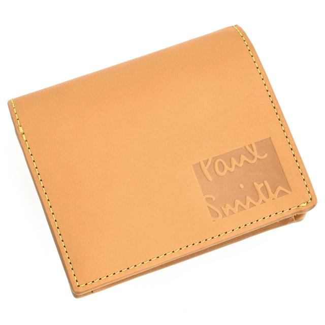 ポールスミス 財布 二つ折り財布 キャメル Paul Smith bpu022-75 メンズ 紳士 ギフト 定番 彼氏 彼女 プレゼント