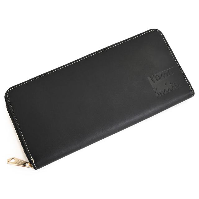 展示品箱なし ポールスミス 財布 長財布 ラウンドファスナー 黒(ブラック) Paul Smith bpu025-10 メンズ 紳士